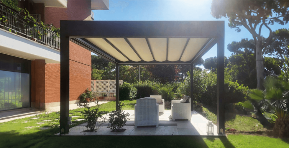 Moderne Solar Pergola - Key-Doek
